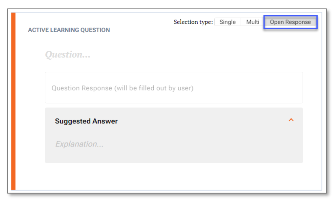 Open Response question type – USMLE-Rx